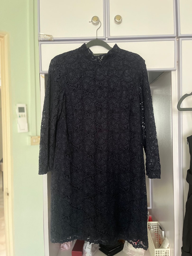 Zara Navy Blue Dress, Women's Fashion, Dresses & Sets, Dresses on Carousell