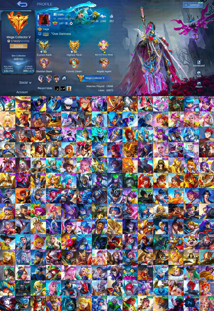 [469 Skins Mega 5] Alpha Legend | Xavier JJK | SMURF | Mobile Legends ...