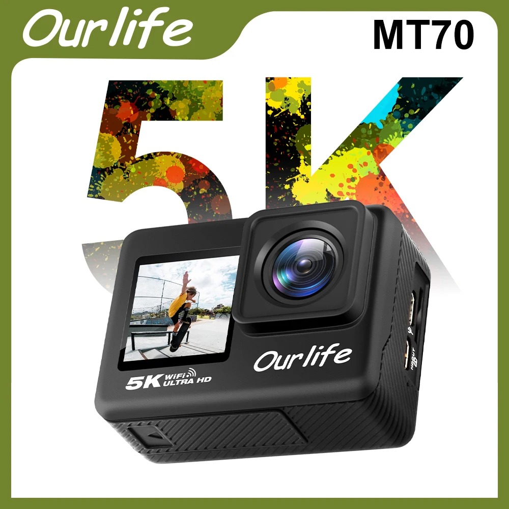 Action Camera 5K 4K60FPS EIS WiFi 170D 2.0'' Touch Screen 30M ...
