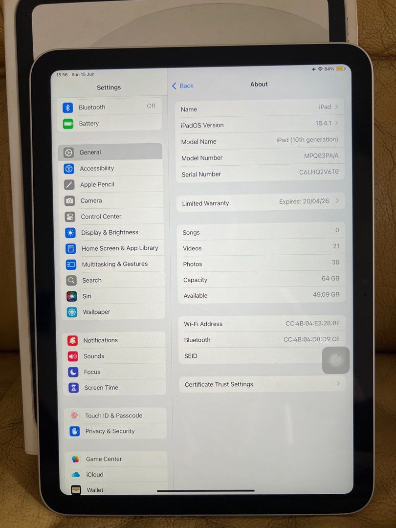 Apple iPad Gen 10 Silver 64GB Wifi Garansi INDO GDN On 20 April 2026 ...