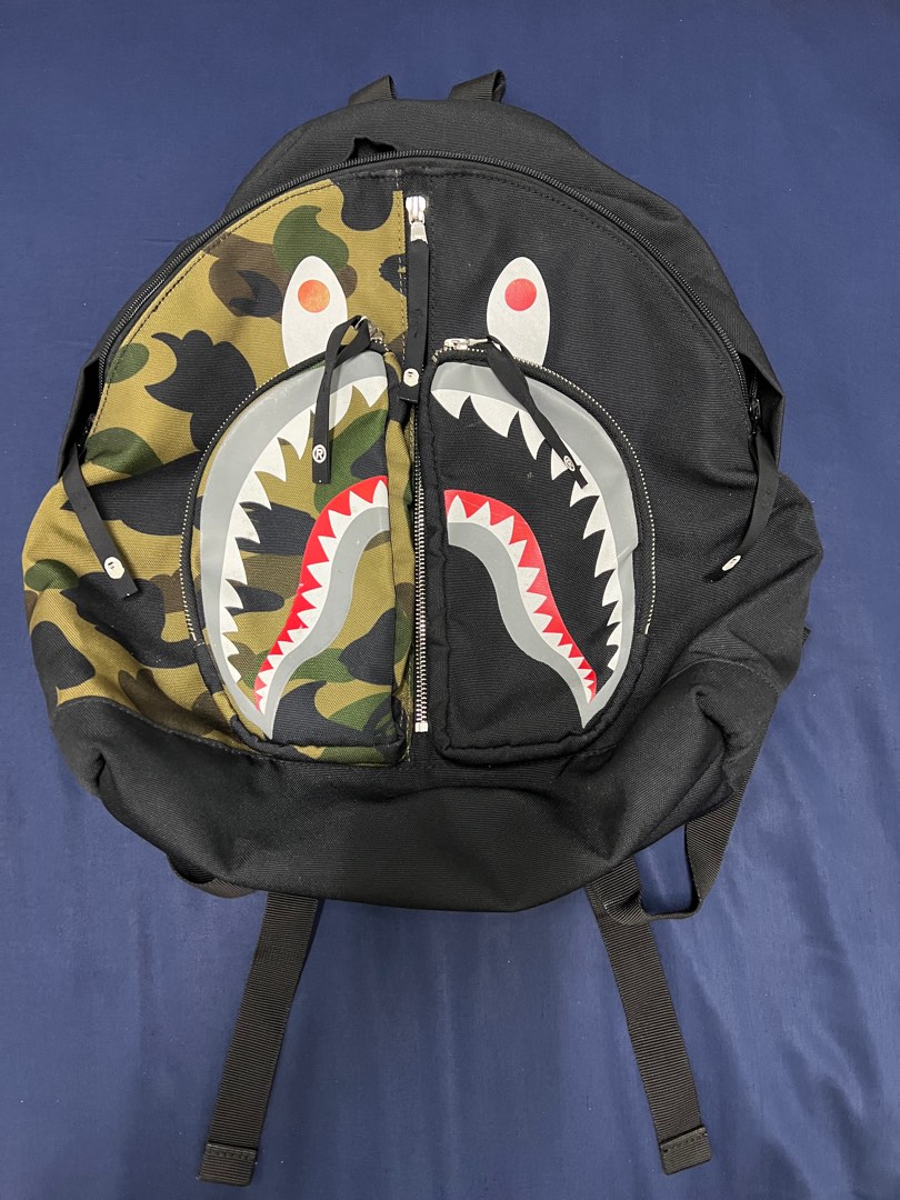 BAPE x 1st Camo SHARK BACKPACK, Men's Fashion, Bags, Backpacks on Carousell