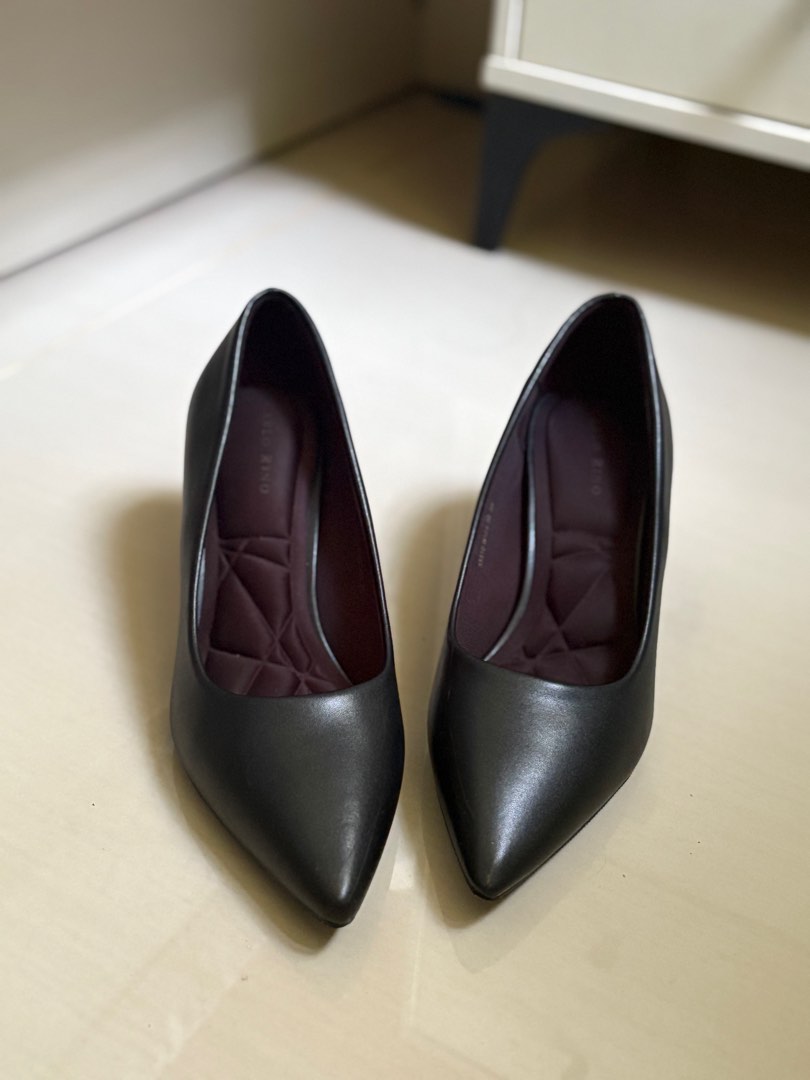 Carlo Rino black covered pump heels graduation interview shoes, Women's ...