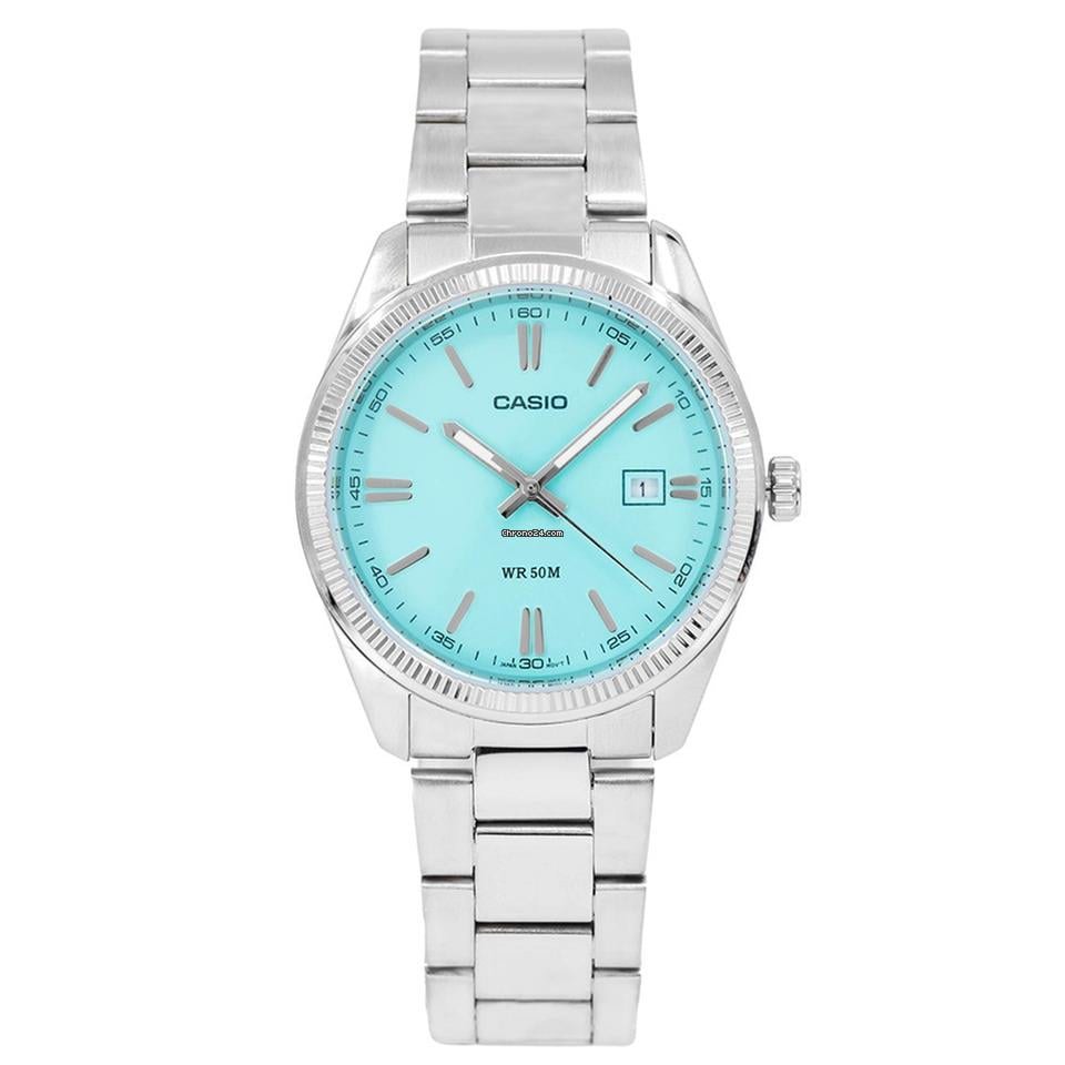 Casio Tiffany Blue (MTP-1302PD-2A2VEF), Men's Fashion, Watches ...
