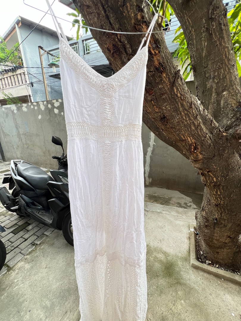 crochet dress, long dress, maxi dress, dress pantai setali, summer ...
