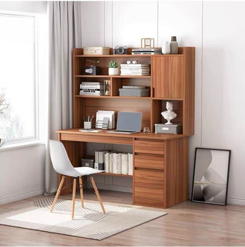 desk desk study desk writing desk bookshelf integrated cabinet home ...