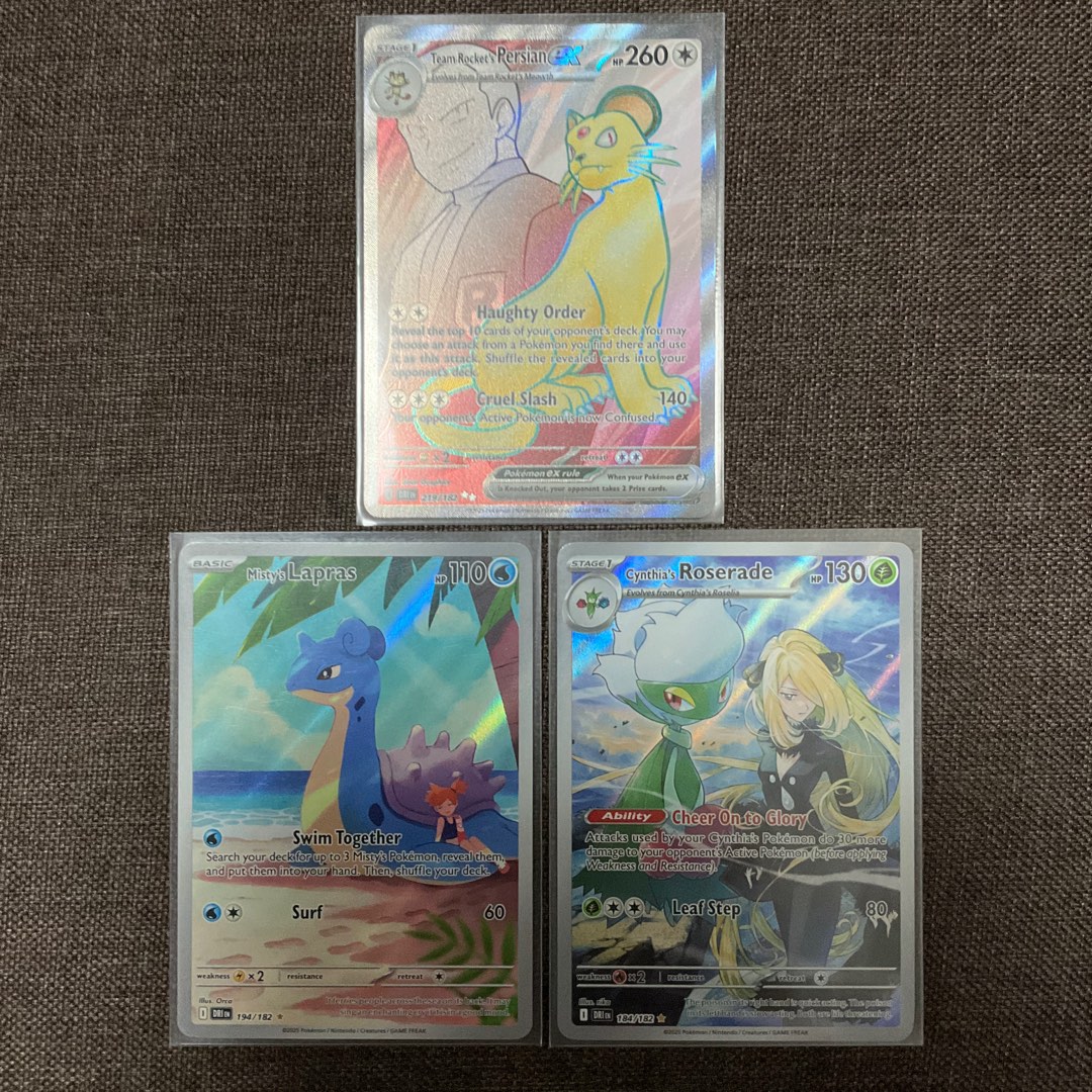 Destined rivals pokemon tcg cards team rocket persian fa full art misty ...