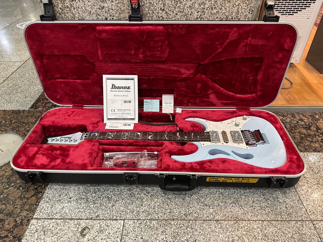 Ibanez PIA3761C Steve Vai Signature Electric Guitar w/Case, Blue Powder ...