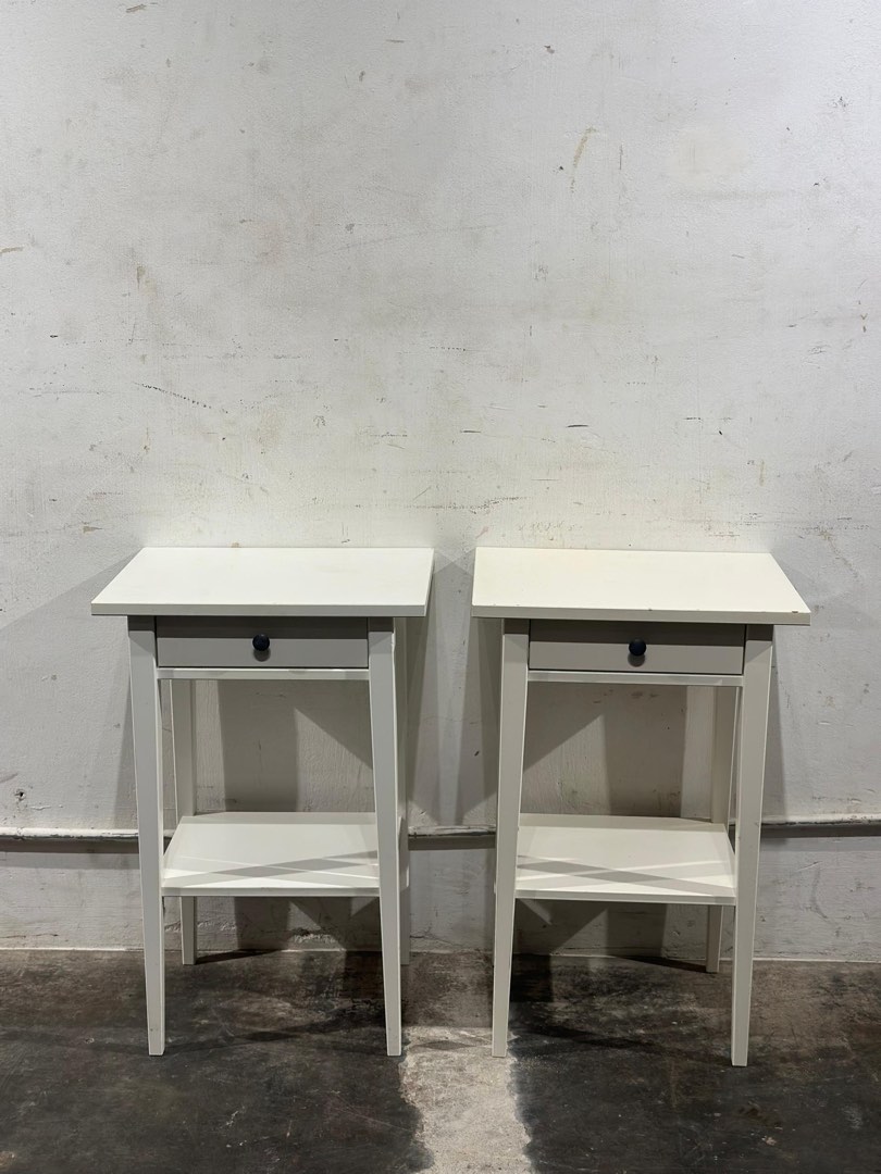 IKEA HEMNES Side Table (White), Furniture & Home Living, Furniture ...