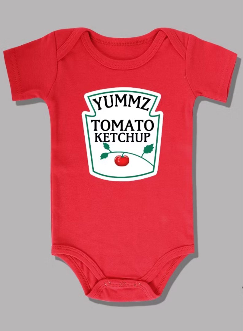 Kidscrafter Baby Romper Yummz Tomato Ketchup, Babies & Kids, Babies ...