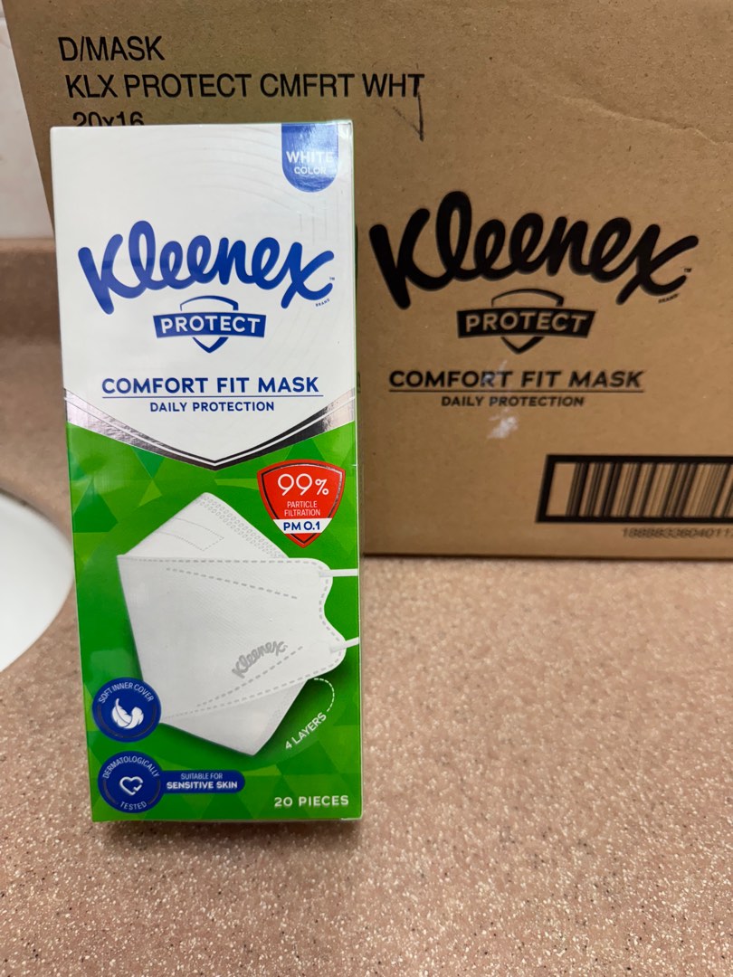 Kleenex Protective Mask 99% Particle Filtration 20 masks, Beauty ...