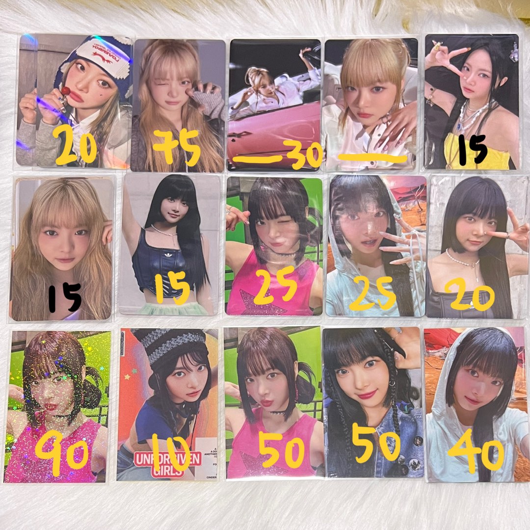 LE SSEARAFIM LESSERAFIM 小卡 特典 Sakura Chaewon Yunjin Kazuha Eunchae, 興趣及遊戲, 收藏品及紀念品, 韓流 - Carousell