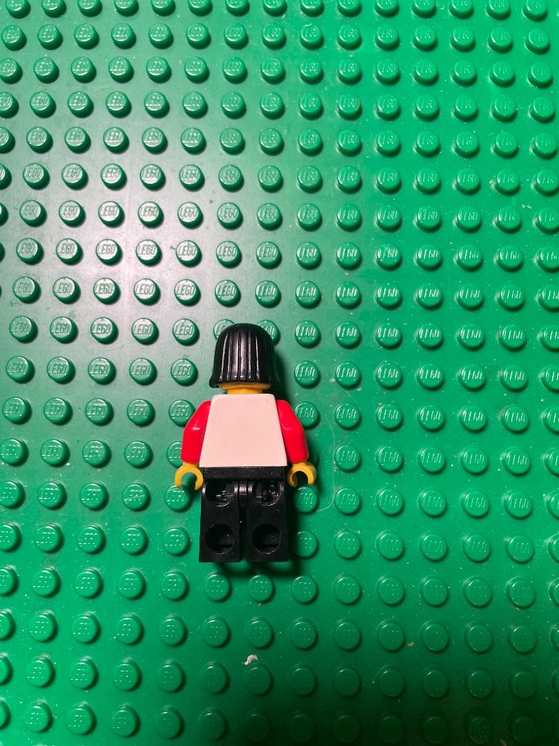 Lego Horizontal Line Red - Red Arms - Black Legs, Black Female Hair Set ...