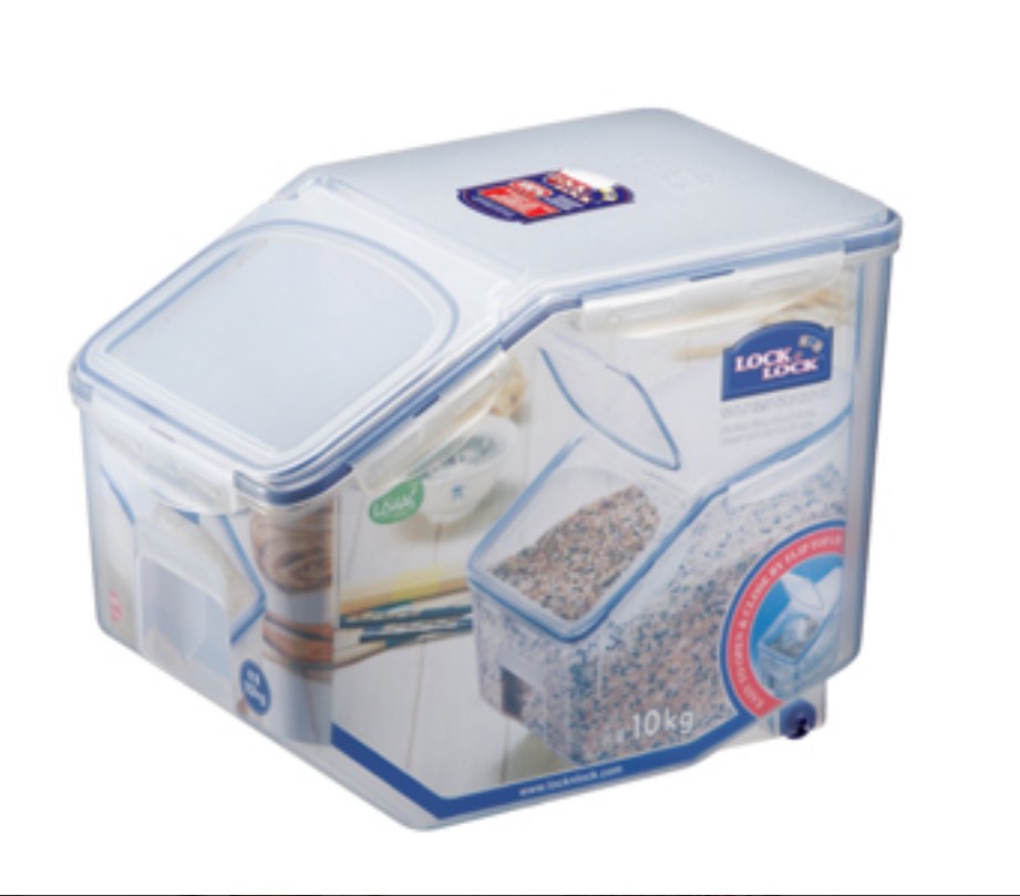 LocknLock Official Classic 12L Rect 10kg Airtight Rice Food Container ...
