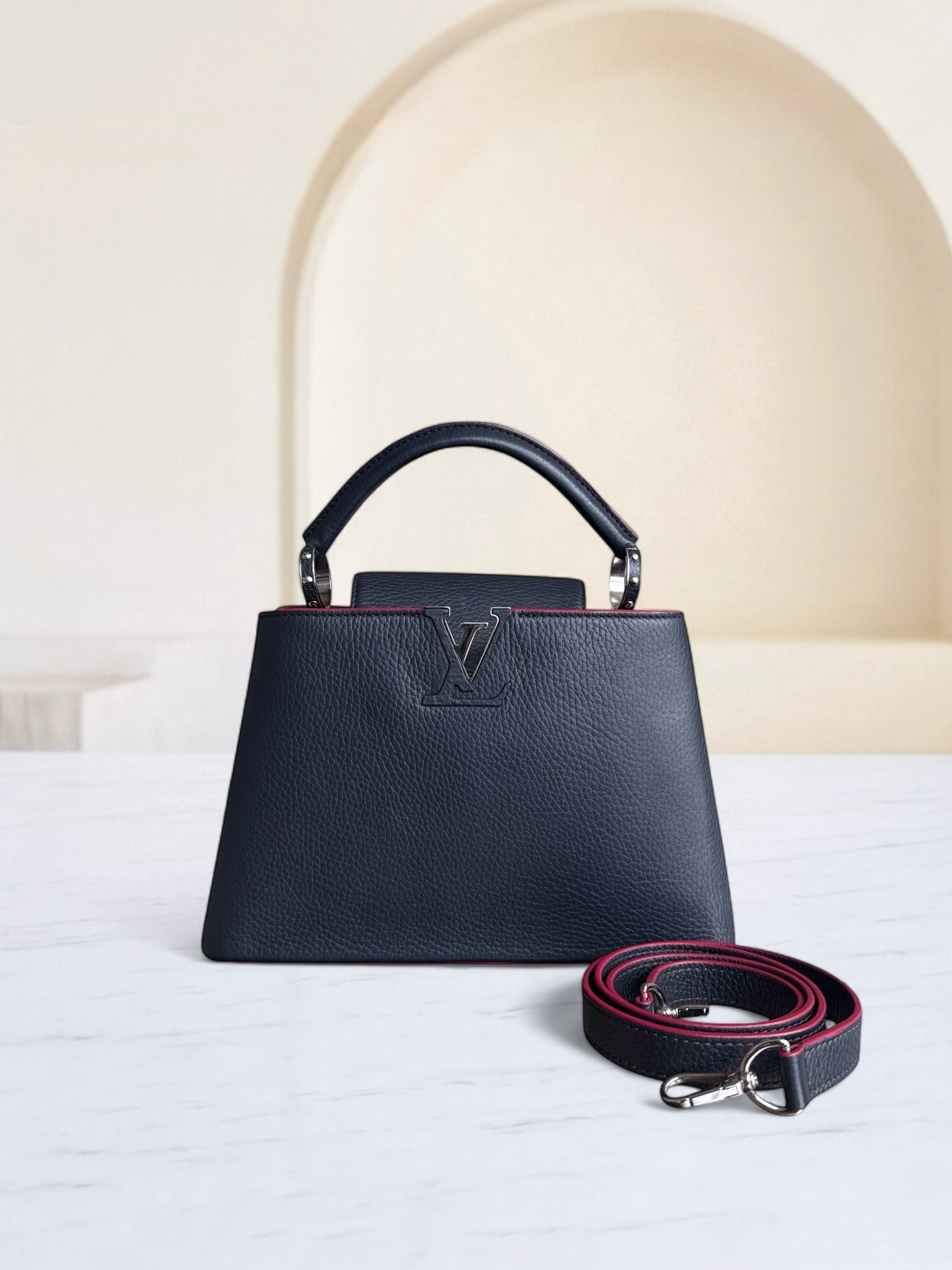 Louis Vuitton Capucines BB - Taurillon Grained Calfskin Marine Rogue ...