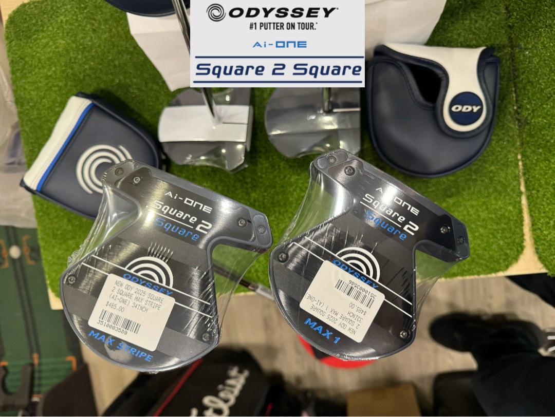 NEW 2025 Odyssey MAX 1/ Stripe Square 2 Square Putter (Zero-Torque) (33/34Inches) (Mallet Style ...