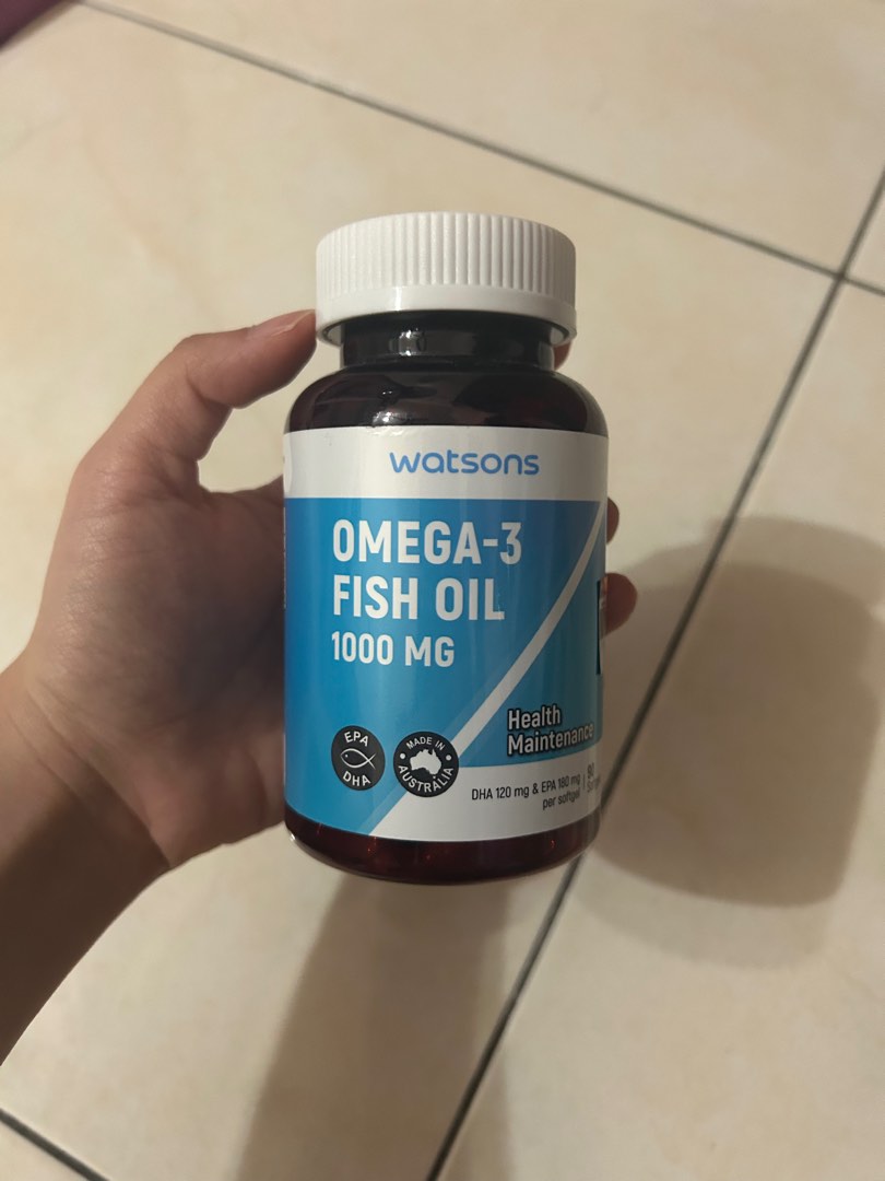 NEW (unopened) - Watsons Omega 3 Fish Oil, Health & Nutrition, Health ...