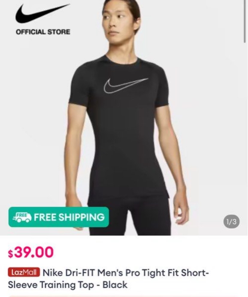 Nike pro dri-fit compression shirt, Men's Fashion, Activewear on Carousell
