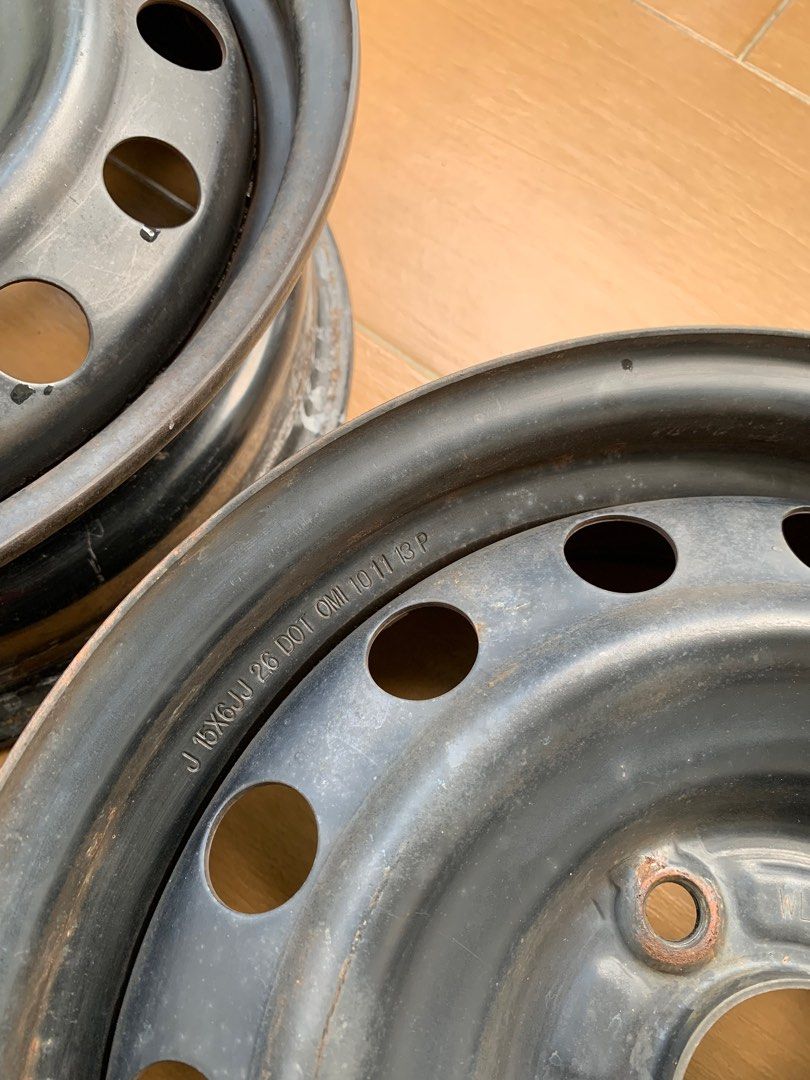 Original rim kompang/besi PROTON EXORA, Auto Accessories on Carousell