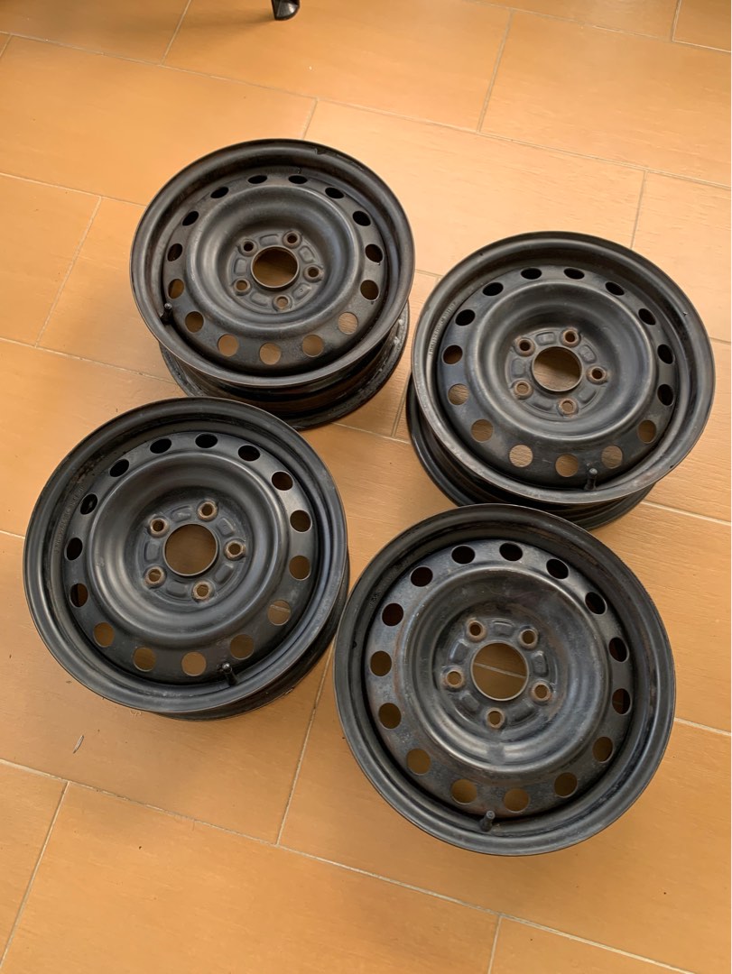 Original rim kompang/besi PROTON EXORA, Auto Accessories on Carousell