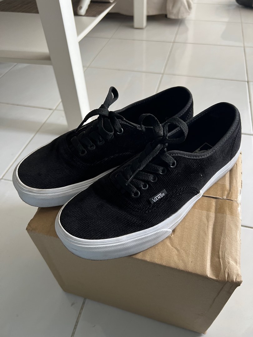 Original Vans Corduroy Black, Women's Fashion, Footwear, Sneakers on ...