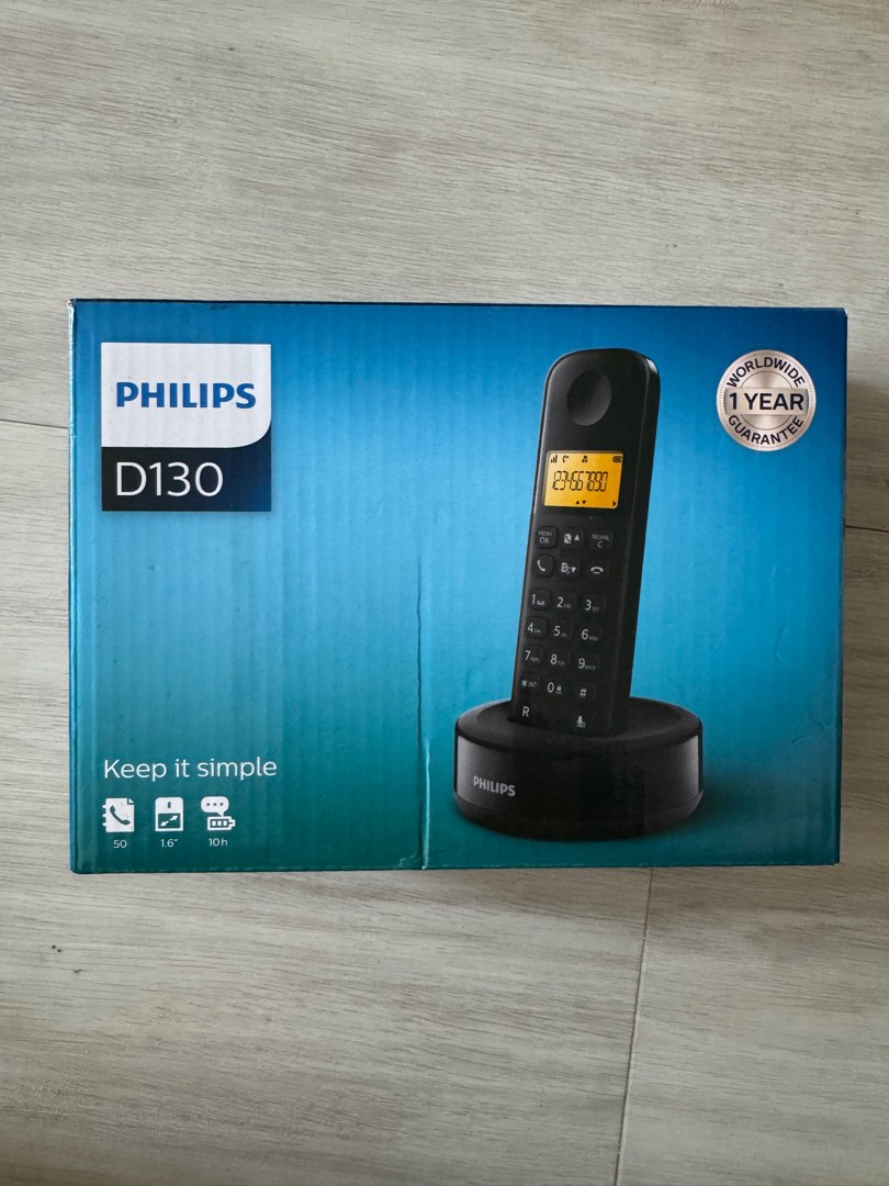 Philips D130 Cordless Phone, TV & Home Appliances, Other Home ...
