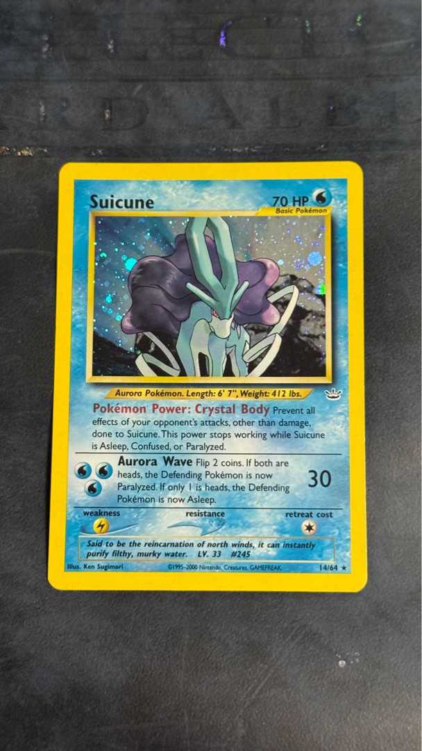Pokemon Card - Neo Revelation Holo Rare (Suicune, Hobbies & Toys, Toys ...