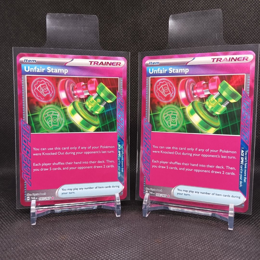Pokemon Card - Unfair Stamp #165 Twilight Masquerade ENG, Hobbies ...