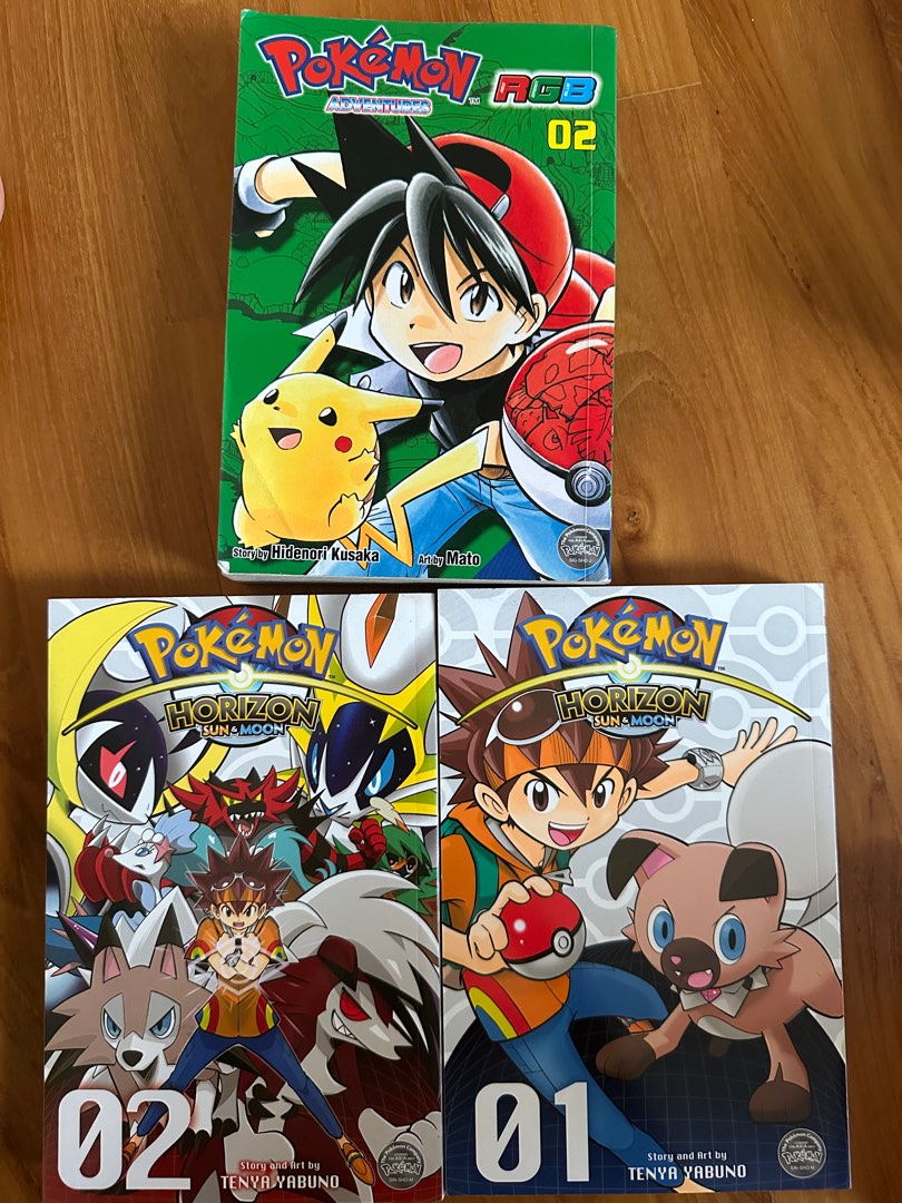 Pokemon Comics RGB book 2 horizon sun and moon book 1 and 2, Hobbies ...