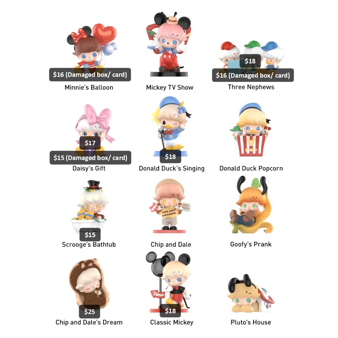 Popmart Dimoo World Disney Vinyl Figure, Daisy's Gift / Scrooge's ...