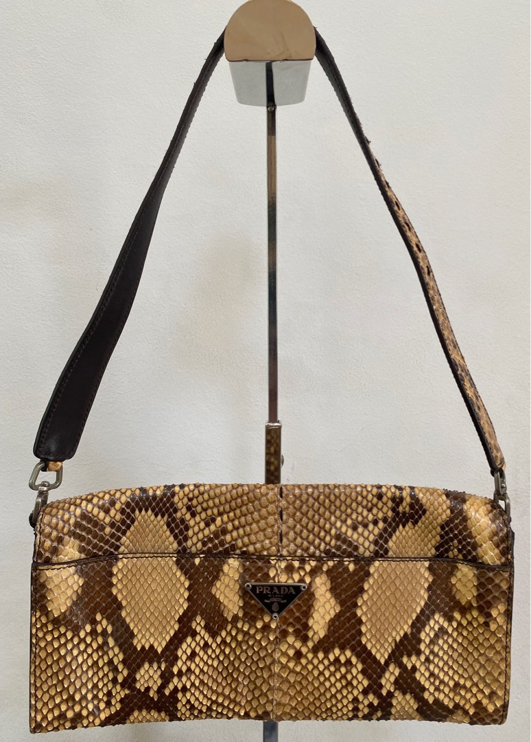 PRADA Python Shoulder Bag, Luxury, Bags & Wallets on Carousell