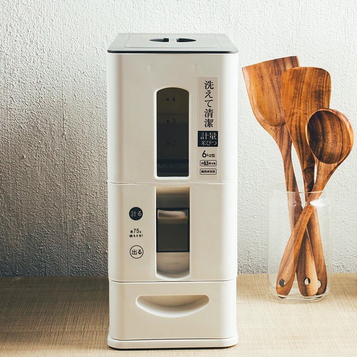 Premium Rice Dispenser | Storage 6kg - Japanese Style, Furniture & Home ...