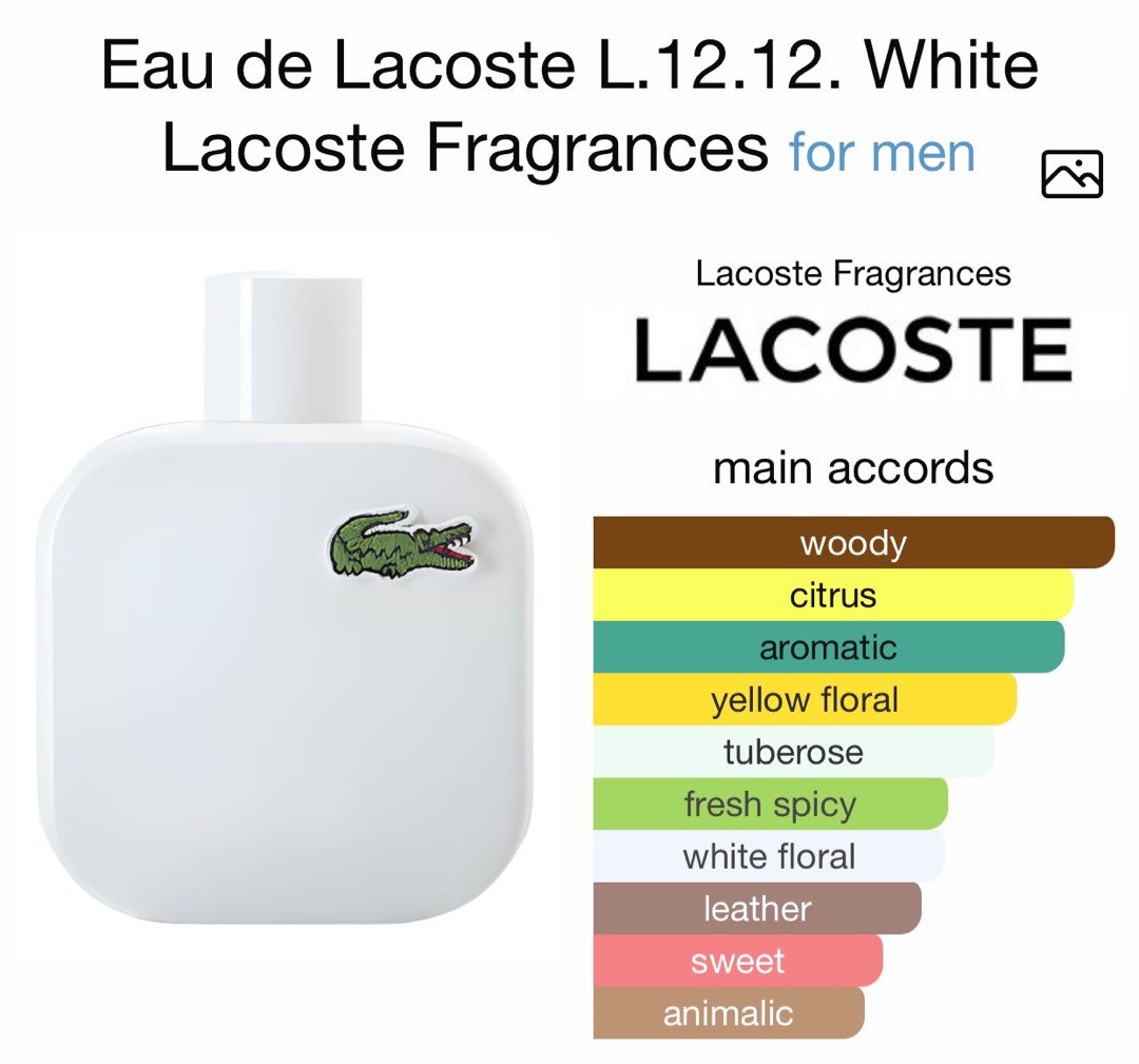 [PRE-ORDER] Lacoste White 100ml, Beauty & Personal Care, Fragrance ...