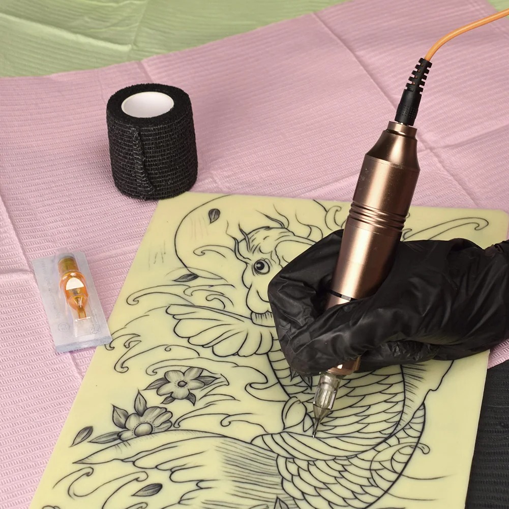 Professional Tattoo Permanent Rotary Pen Kit Machine With Tattoo Box ...