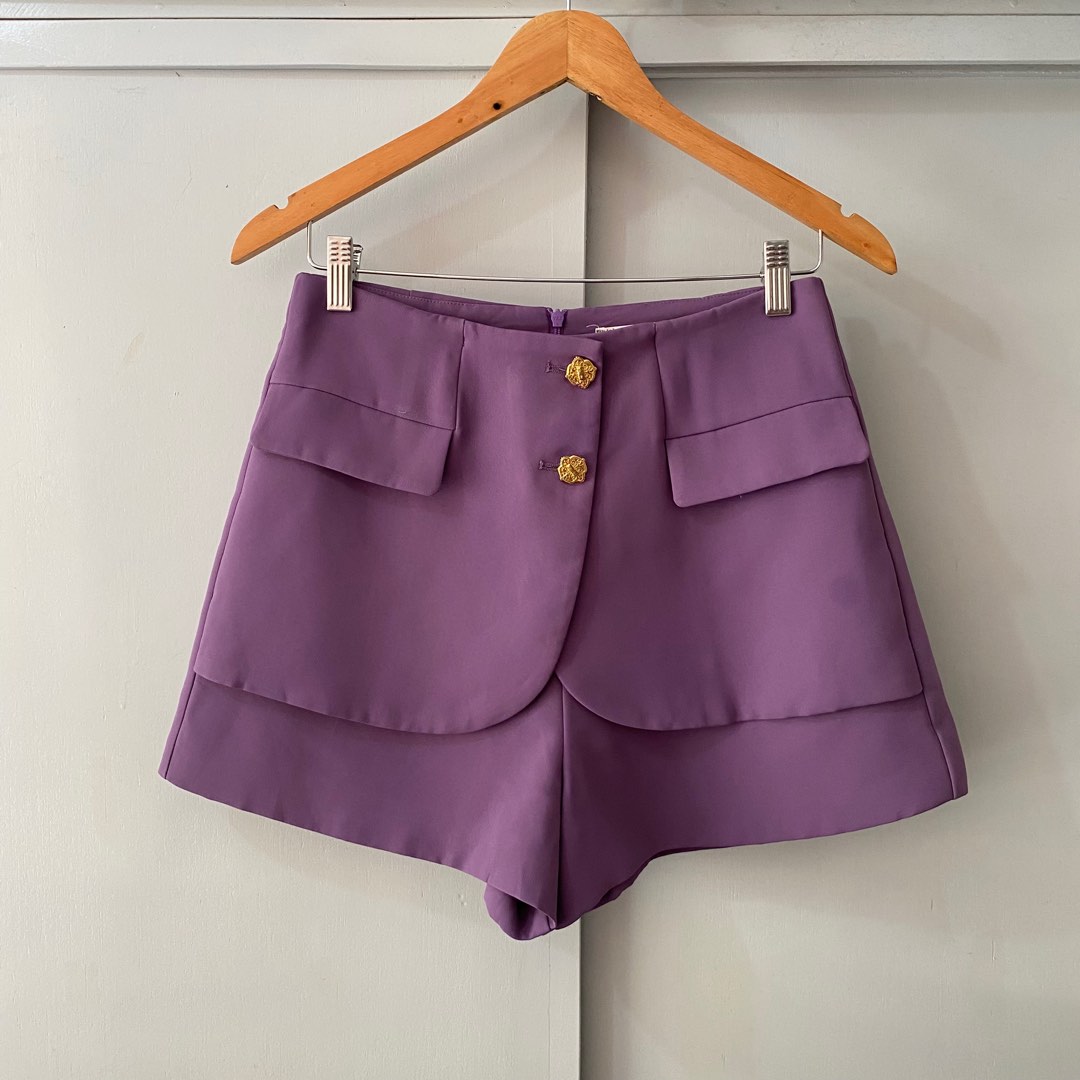 Purple/Violet Rare Thick Skort (M-L), Women's Fashion, Bottoms, Shorts ...