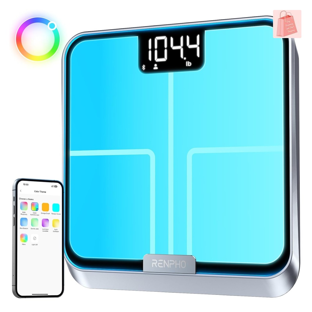 RENPHO Scales for Body Weight, Smart Scale with Lights to Remind ...