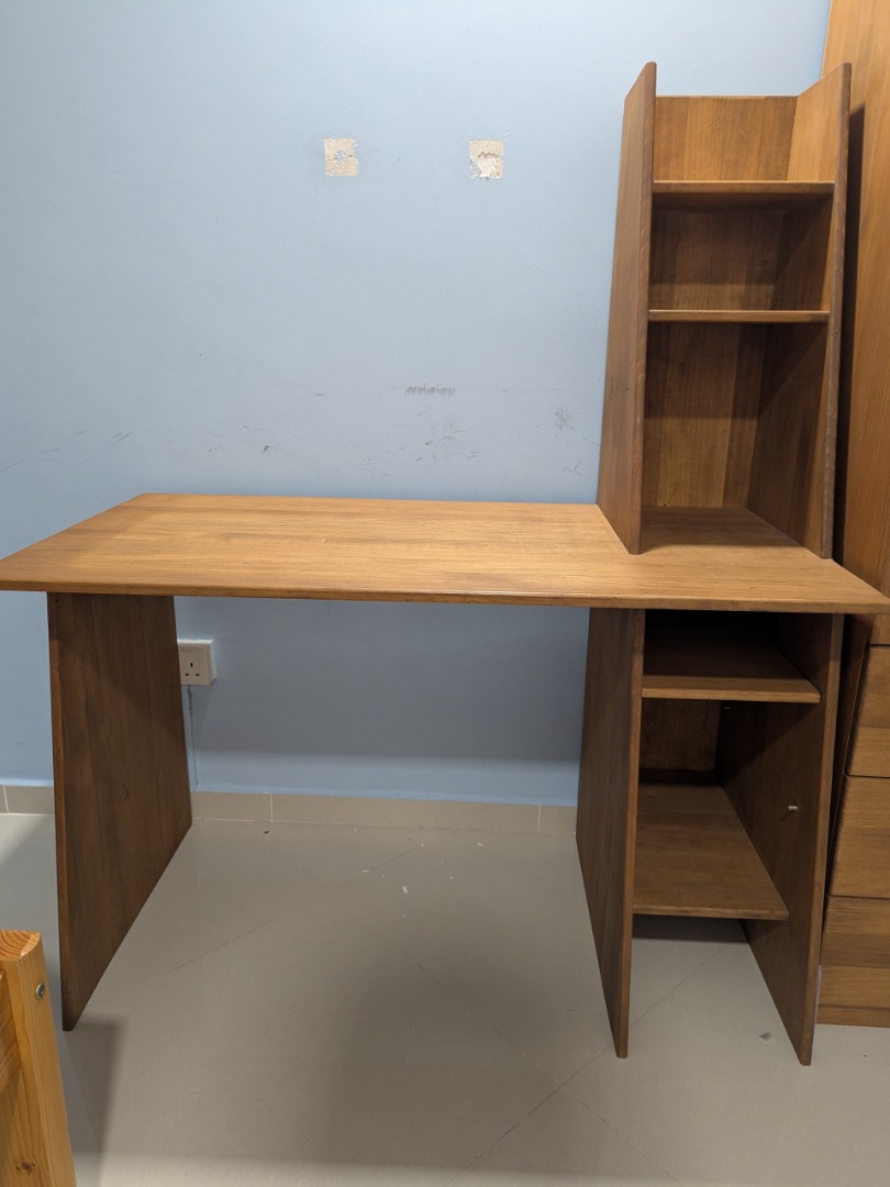 Solid Pinewood Study Table (120 cm), Furniture & Home Living, Furniture ...