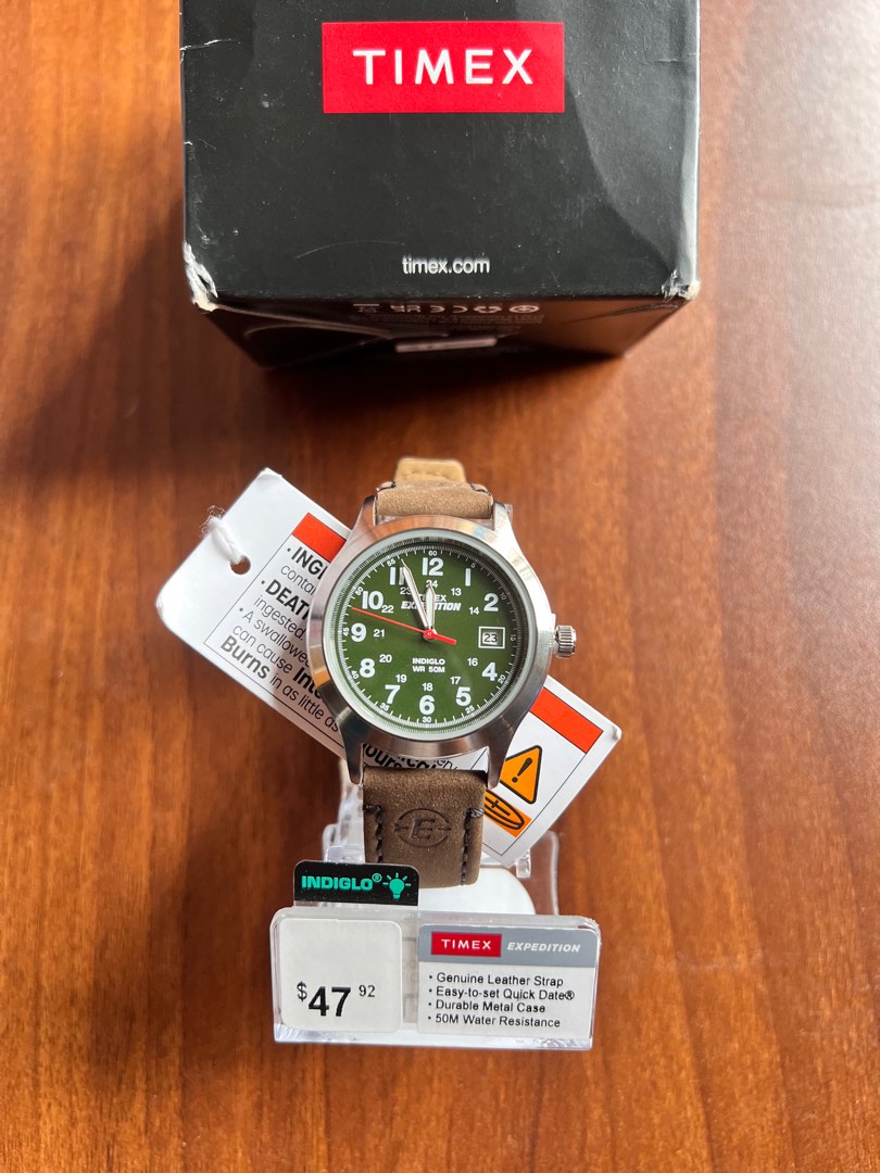 Timex Expedition Metal Field 39mm Leather Strap Watch 39 mm Mens Watch ...