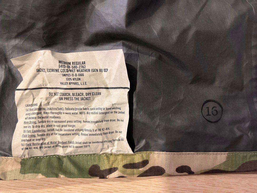 US ECWCS GEN III L6 Level 6 Cold Wet Weather Jacket OCP Multicam medium ...