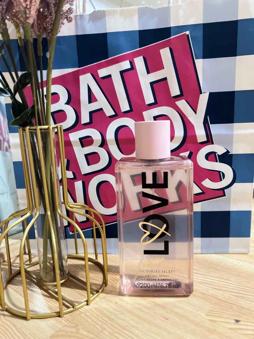 Victorias Secret LOVE Satin Body Oil, Beauty & Personal Care, Fragrance ...