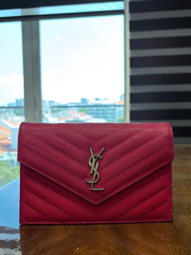 Yves Saint Laurent Envelope WOC (Wallet on chain), Women's Fashion ...