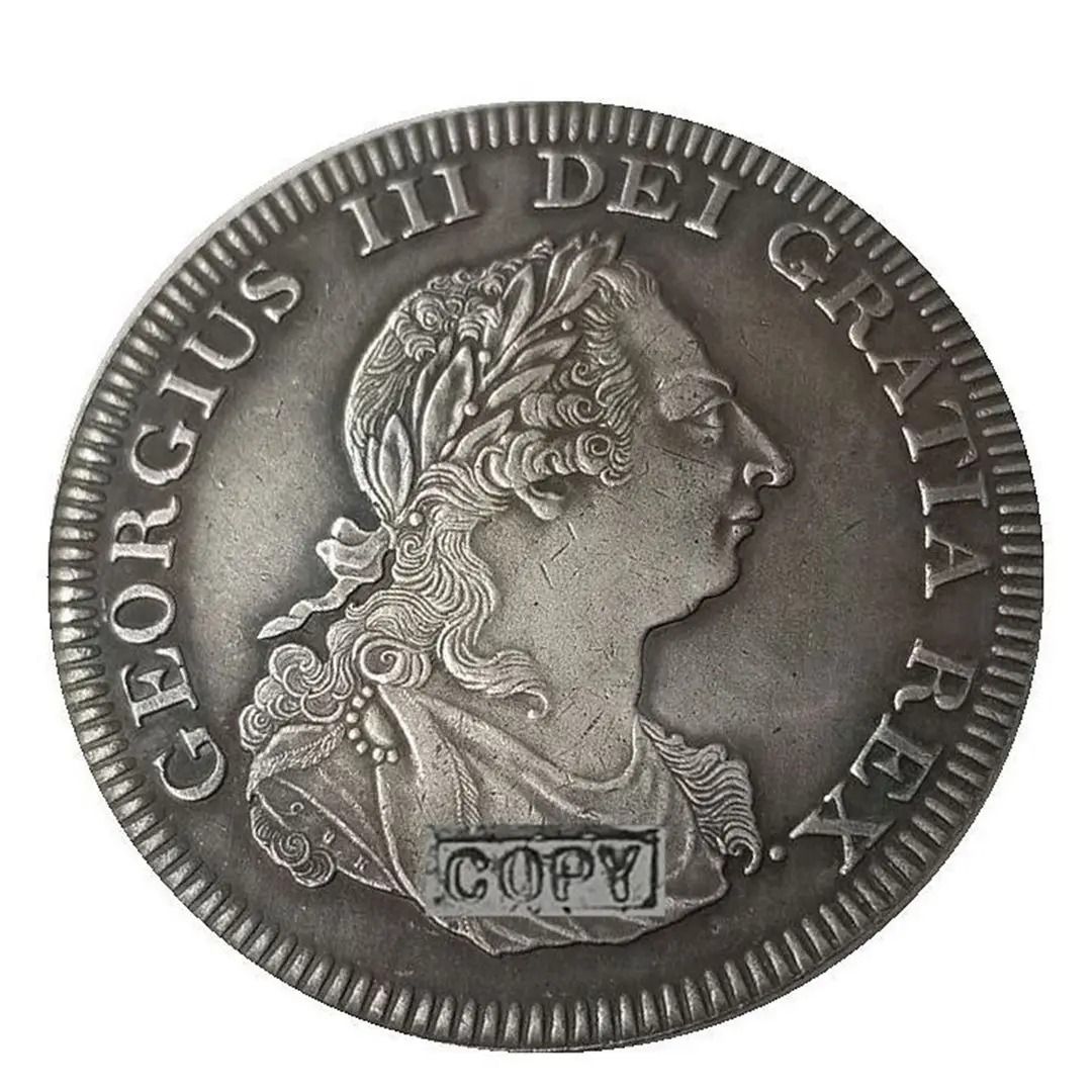 1808 British Old Coin Irish Harp Silver Dollar George III Brass ...