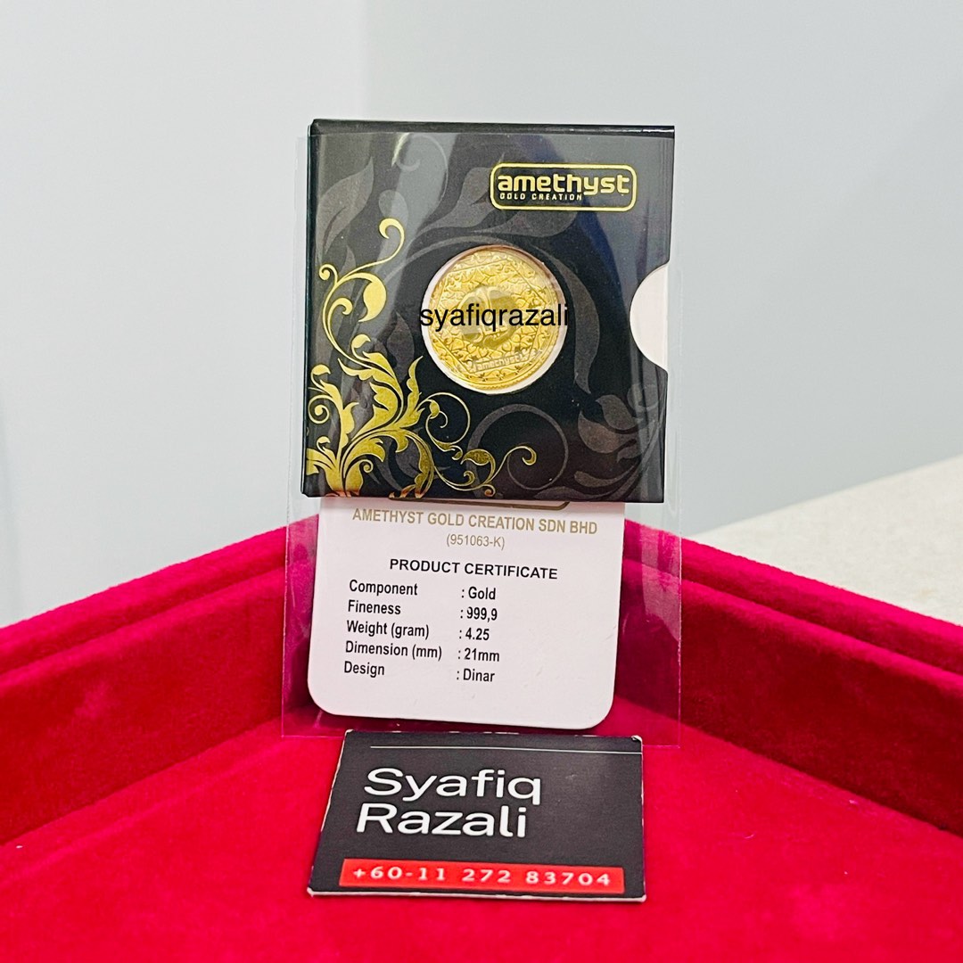 Amethyst 1 Dinar Gold Emas 999.9, Hobbies & Toys, Collectibles ...