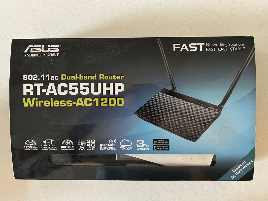 Asus Router -RT-AC55UHP wireless AC1200, Computers & Tech, Parts ...
