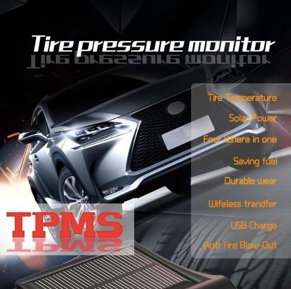 CAR Tire Pressure Monitoring System TPMS HD Color Display -Auto Alarm ...