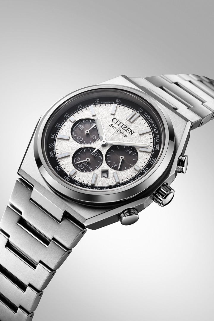 CITIZEN 星辰 Eco-Drive 光動能 CA4610 Zenshin series WR 10 bar 防水 白色面 鈦金屬 藍寶石 ...