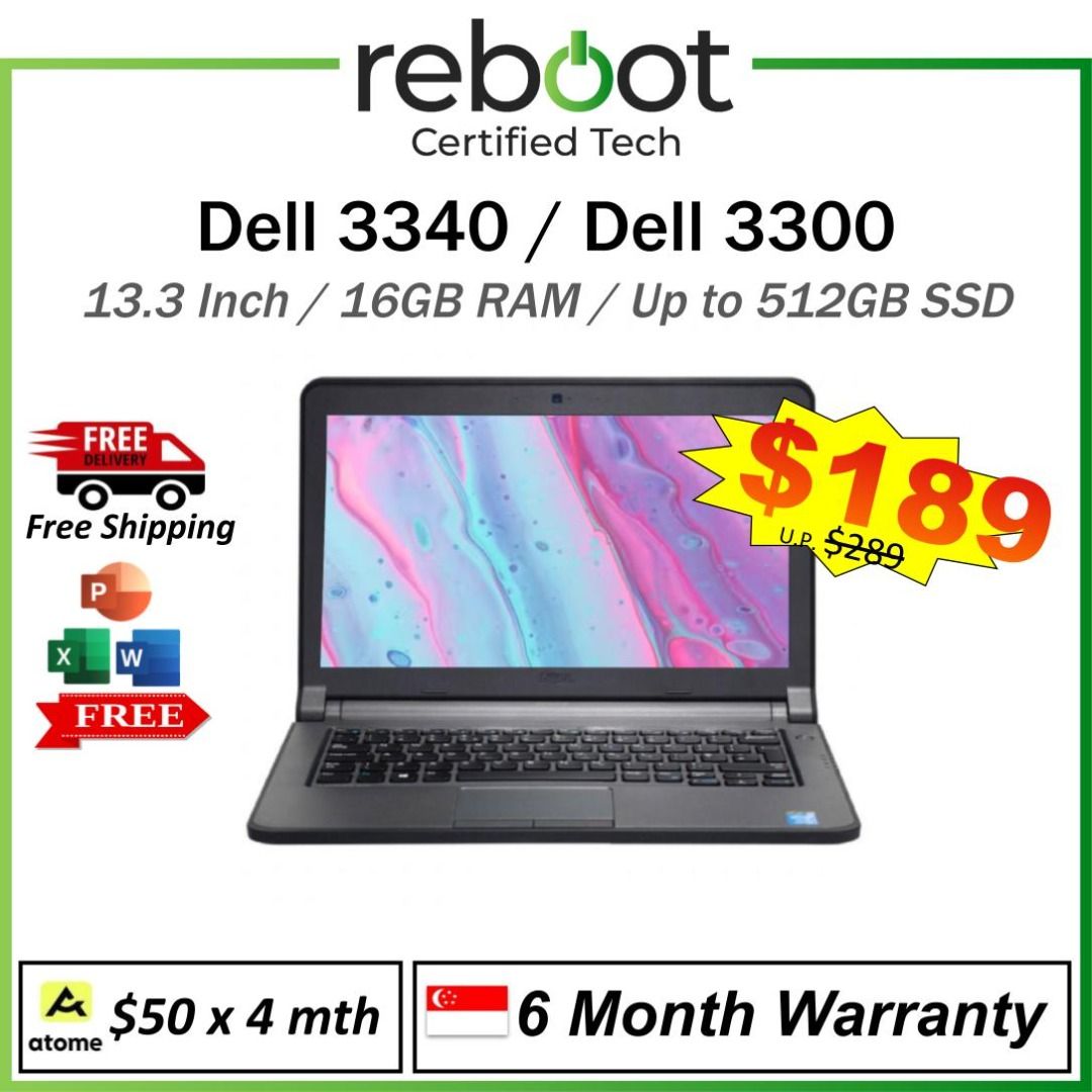 Dell Latitude 3340 Laptop - Dell 3300 - 13.3 Inch - Intel i5 & i7 Laptop - 16GB RAM - Up to ...
