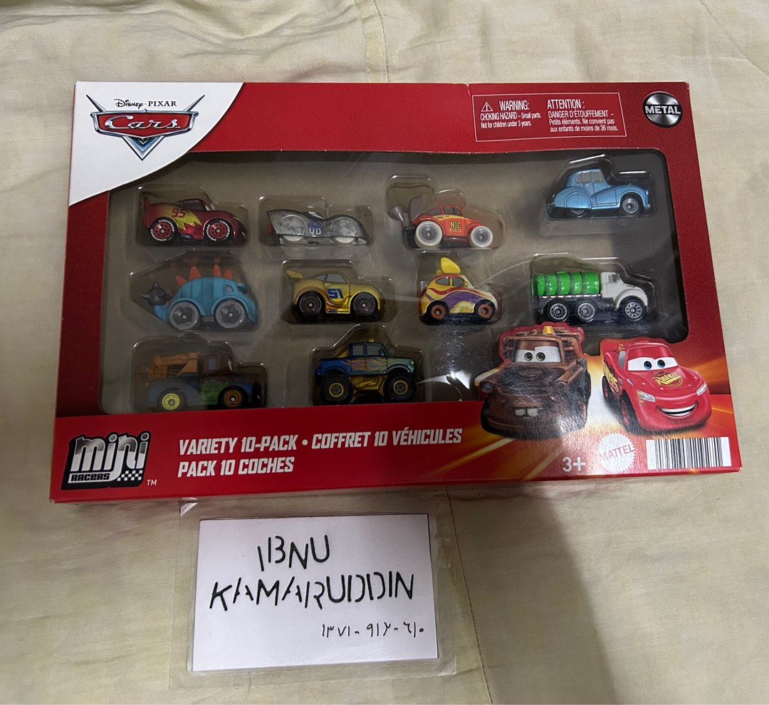 Disney Pixar Cars Mini Racers On The Road Variety 10 Pack, Hobbies ...