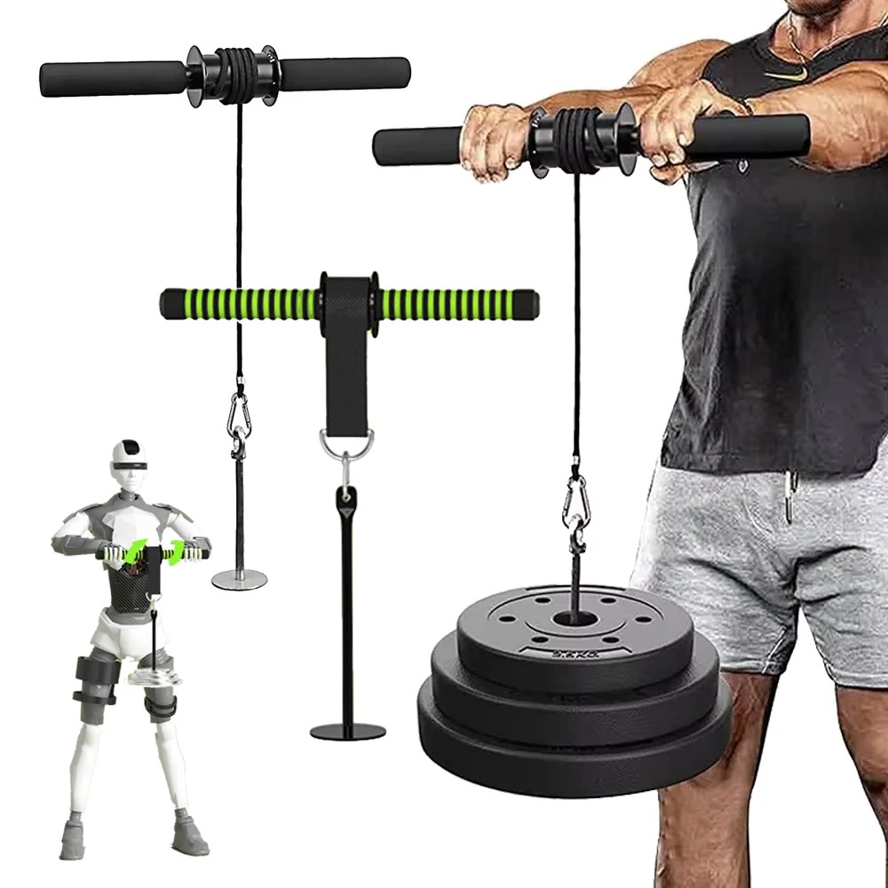 Forearm Roller Trainer Wrist Forearm Blaster Arm Muscle Strength ...