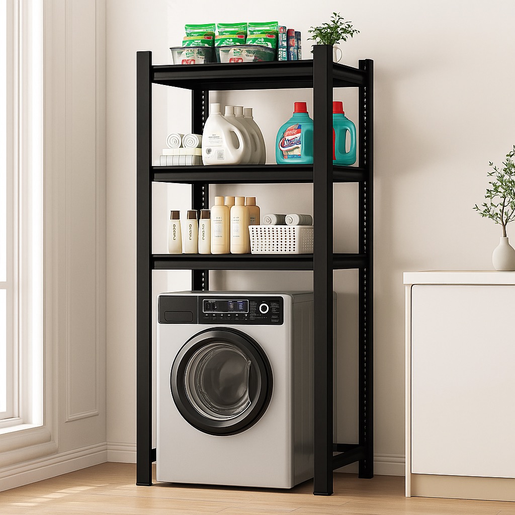 Heavy Duty Laundry Shelf Rack | Over Washing Machine Rack With Shelves ...