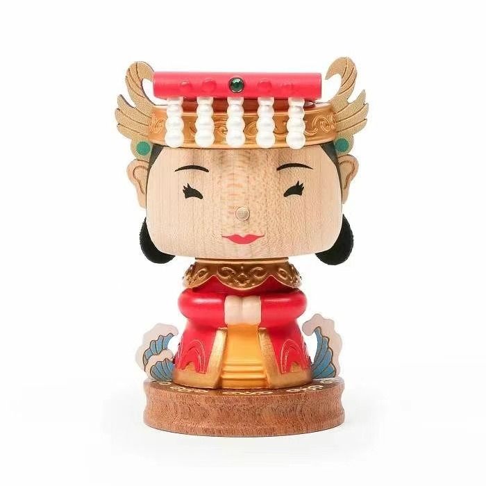 Licensed Mazu Design Head Swinging Wooden Figure Display, Hobbies ...